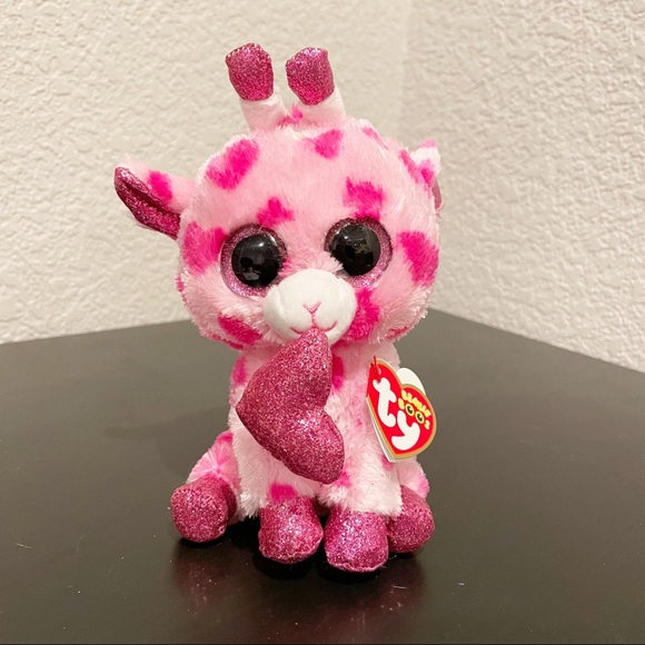 Ty | Toys | Ty Pink Heart Spotted Giraffe Stuffed Plushie | Poshmark
